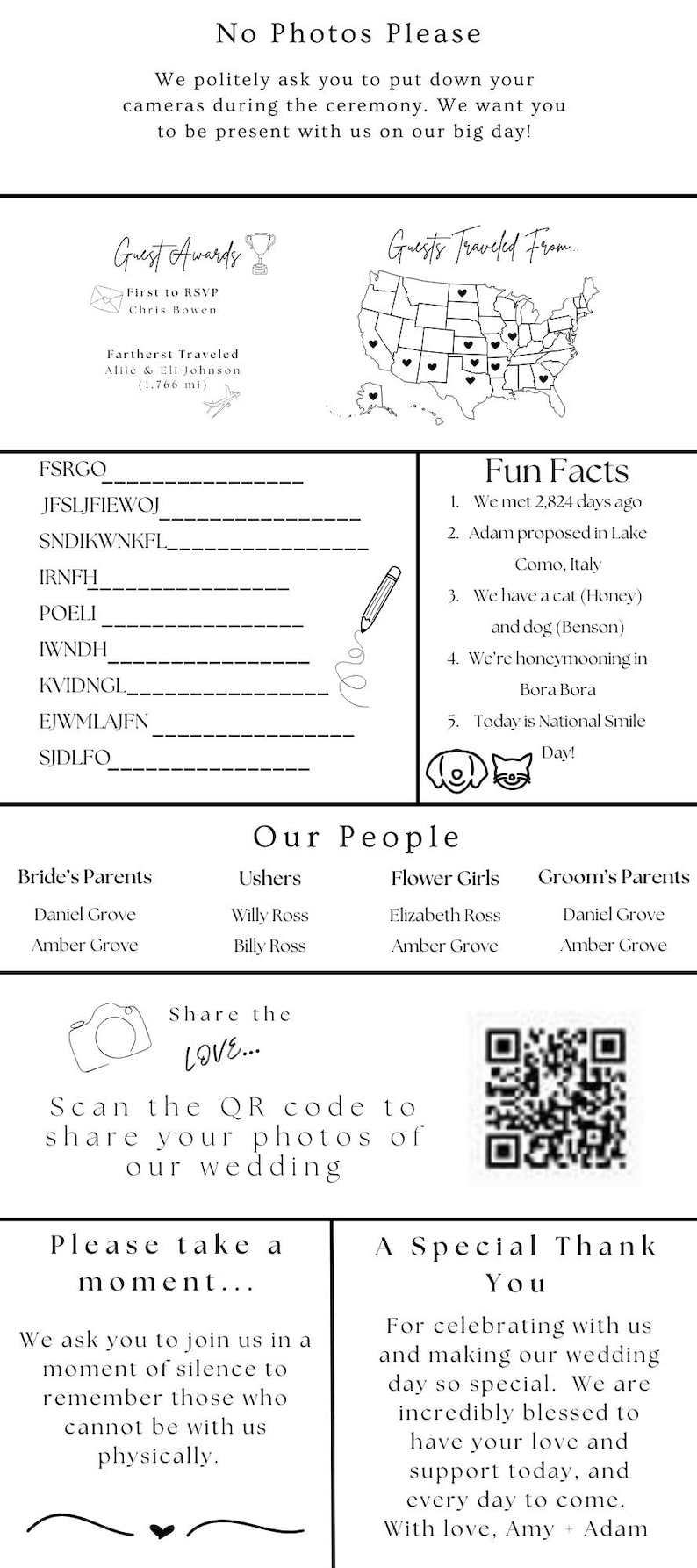 Custom Wedding/event Program Template - Etsy