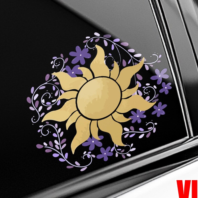 Tangled Sun Sticker - Etsy