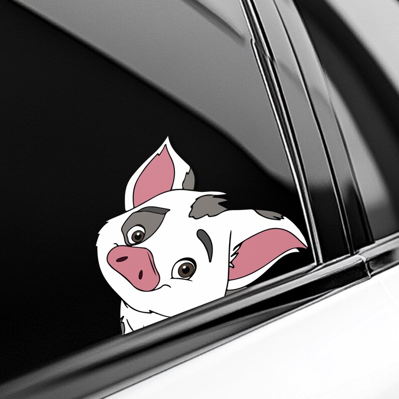 Hei Hei Pua Pua Peeker Sticker – Funny Chicken Peeking Car Window Decal ...