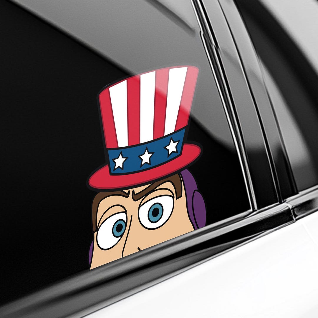 Independence Buzz Lightyear Peeker Peeking Car Window Decals - Bumper ...