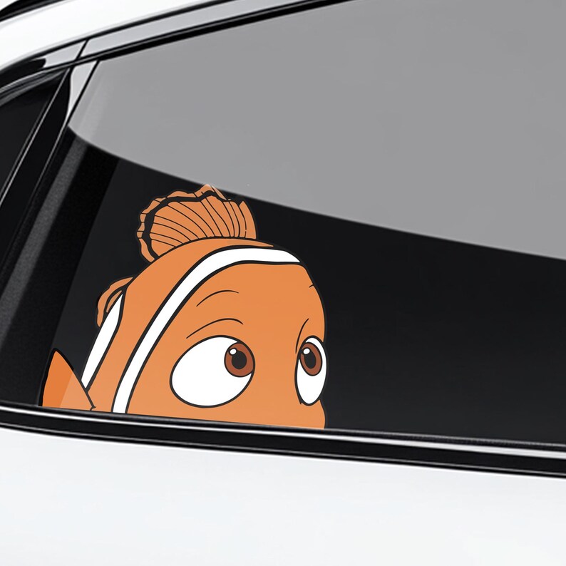 Dory and Nemo Peeker Peeking Car Window Decals - Funny Bear Bumper ...