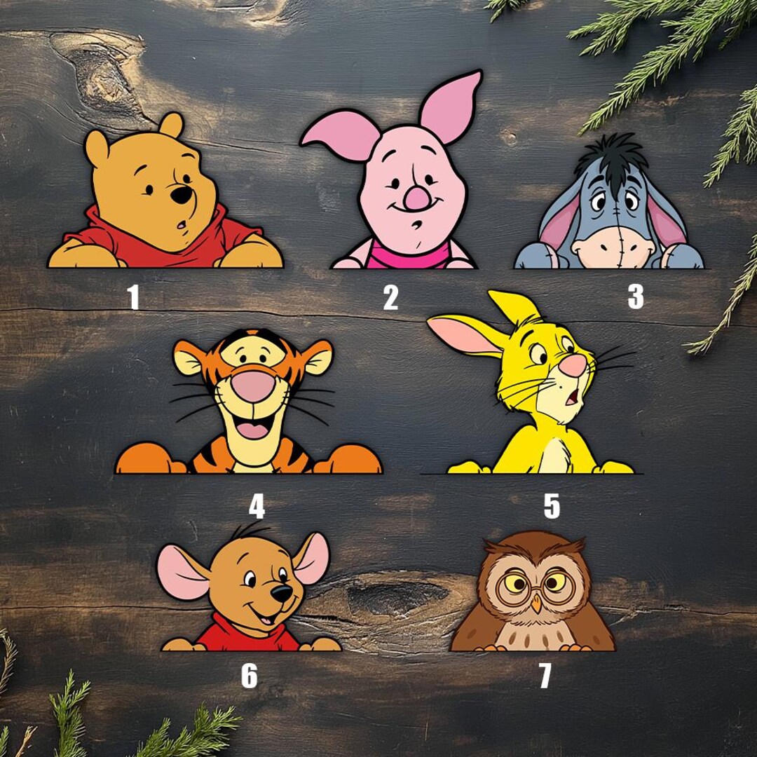 Pooh Movie Peeker Peeking Car Window Decal - Bumper Waterproof Vinyl ...