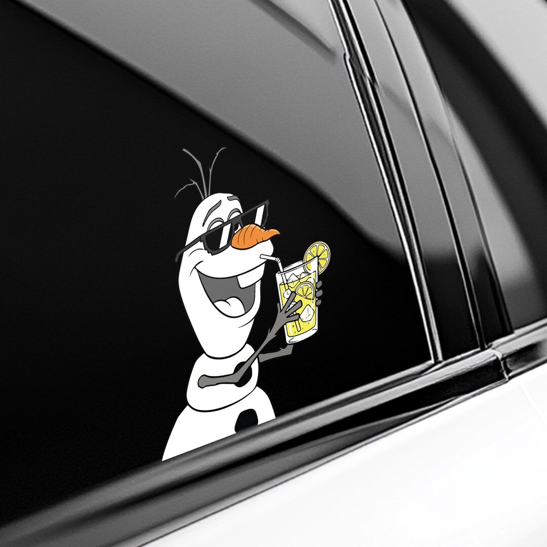 Frozen Olaf Peekaboo Peeker Peeking Car Window Decal - Bumper ...