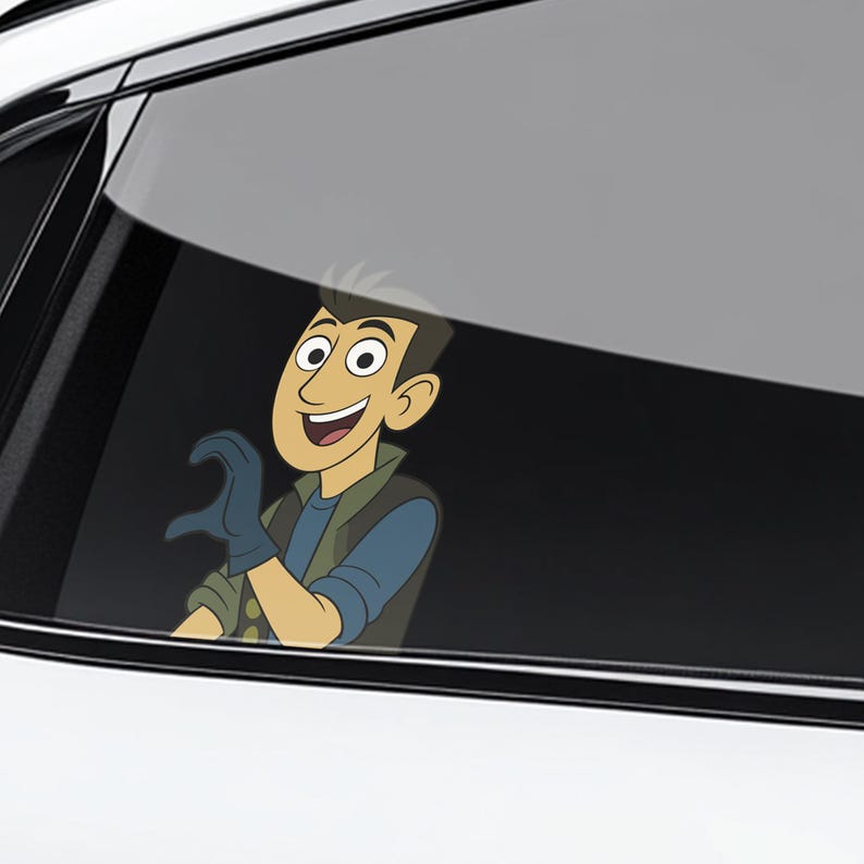 Martin Kratt Chris Kratt Peeker Peeking Car Window Decals - Bumper ...