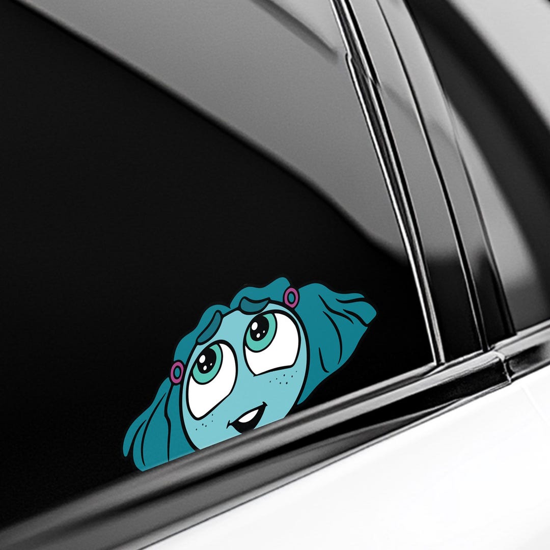 Envy Peeker Peeking Car Window Decals - Blue Bumper Waterproof Stickers ...