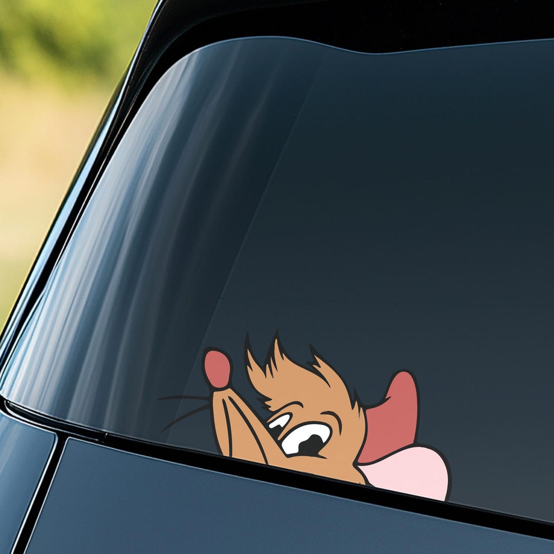 Jaq Jaq and Gus Gus Peeker Peeking Car Window Decals - Funny Bumper ...