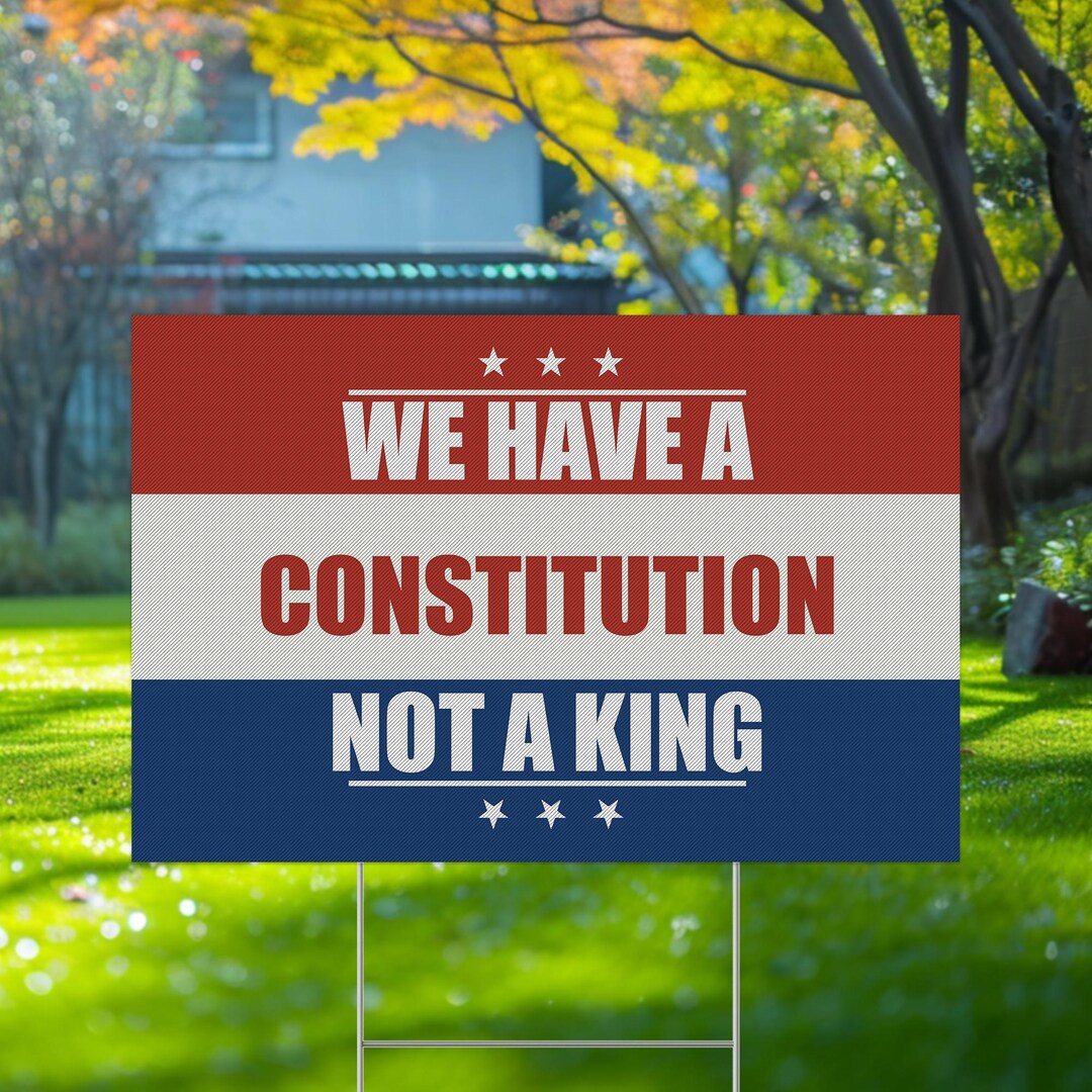 No Kings in America Yard Sign – Pro‑democracy Political Protest Lawn ...