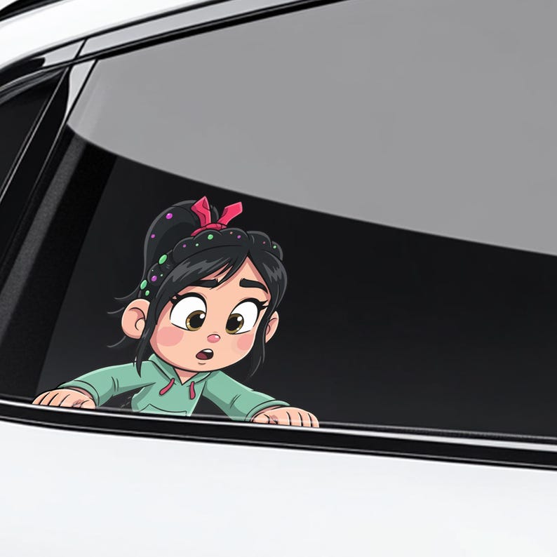 Wreck-it Ralph Peeker Peeking Car Window Decals - Cute Disney Bumper ...