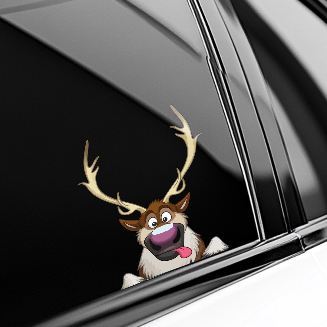 Frozen Peeker Sticker, Disney Frozen Vinyl Decal Featuring Elsa & Olaf ...