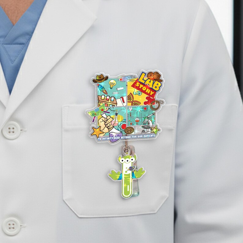 Lab Week 2026 Toy Story Badge Reel, Lab Story Disney Pixar ID Holder ...