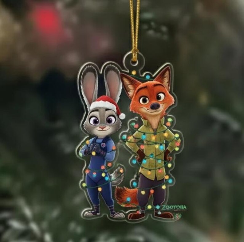 Custom Disney Zootopia 2 Nick Judy Gary Ornament, Personalized Disney ...