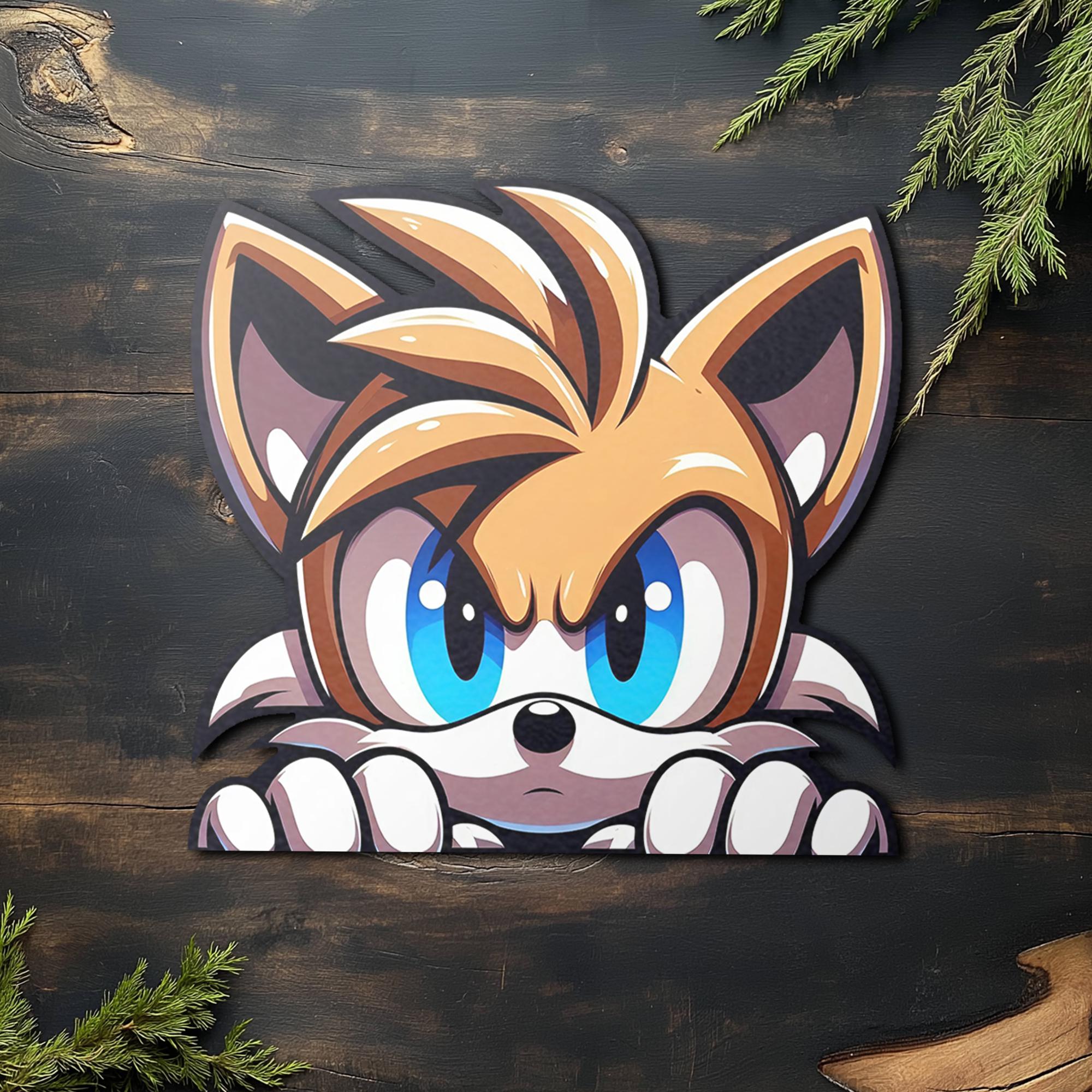 Tails Peekaboo Peeker Peeking Car Window Decals - Bumper Waterproof ...