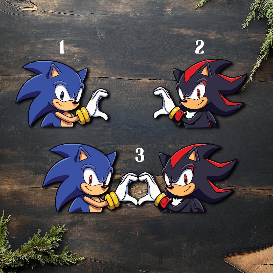 Love Sonic Shadow Peeker Peeking Car Window Decals - Bumper Waterproof ...