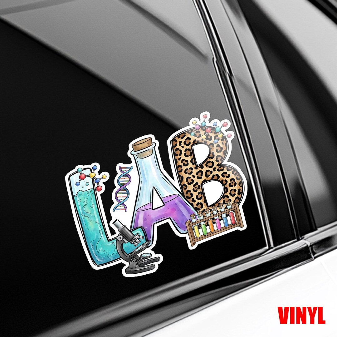 Lab Laboratory Sticker, Lab Tech Scientist Decal, Funny Lab Life ...