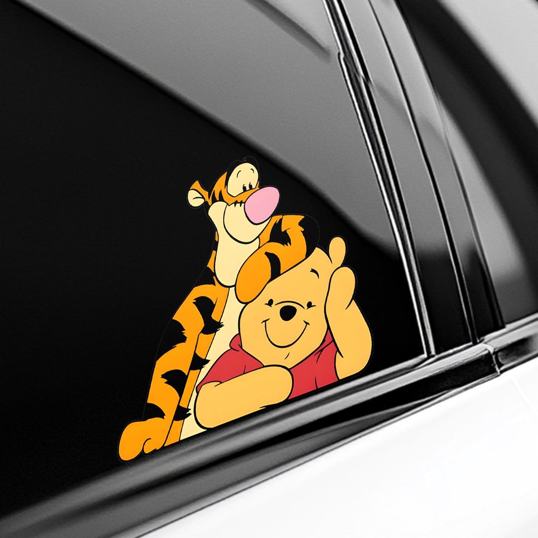 Tigger and Pooh Peeker Peeking Car Window Decal - Bumper Waterproof ...