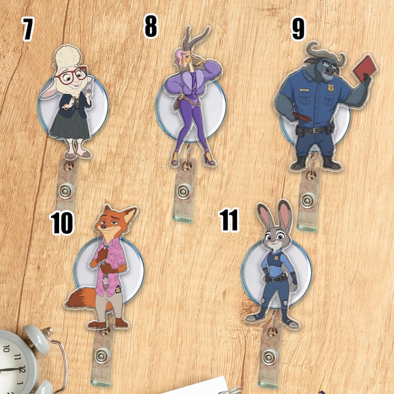 Zootopia 2 All Characters Badge Reel/judy Hopps Nick Wilde ID Holder ...