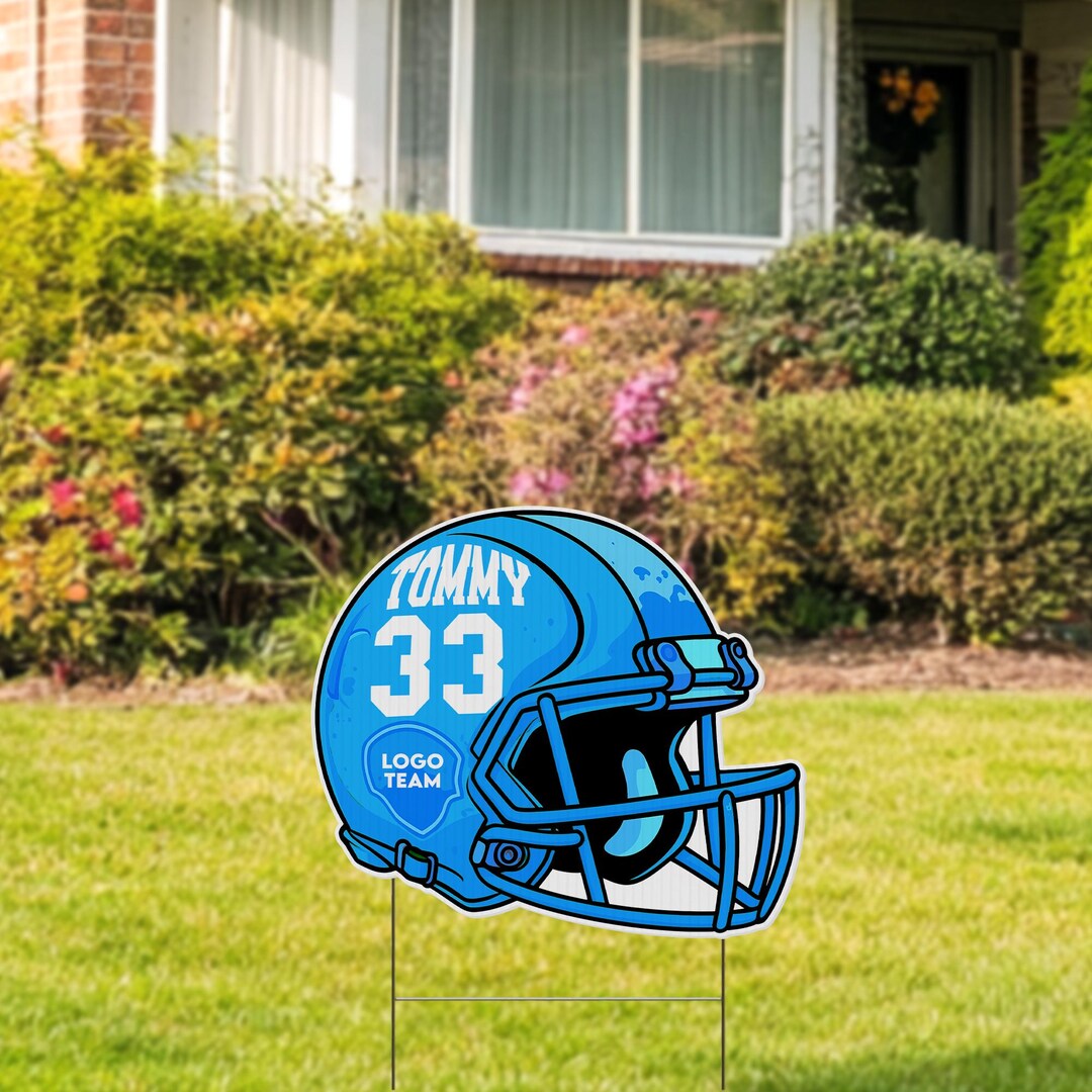 Football Yard Sign, Yard Sign With H-stake, Personalize With Name, Logo ...
