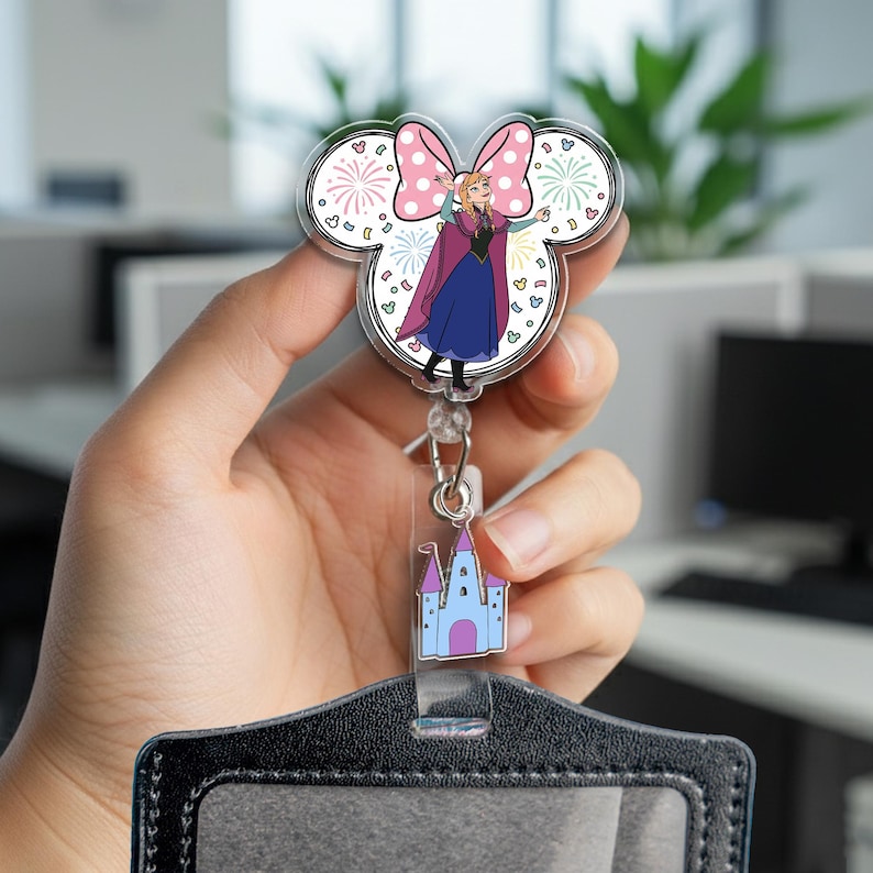 Disney Princess Elsa Anna Badge Reel – Retractable ID Clip With Ariel ...