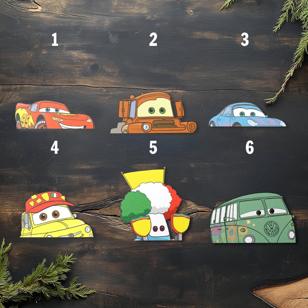 Cars Peekaboo Peeker Peeking Car Window Decals - Bumper Vinyl Stickers ...