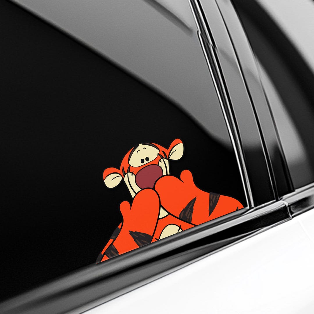 Tigger Peeker Peeking Car Window Decal - Bumper Waterproof Vinyl ...