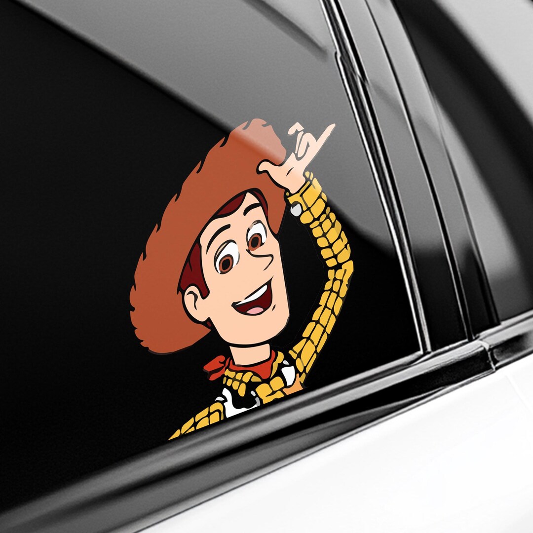Jessie and Woddy Peeker Peeking Car Window Decals - Bumper Waterproof ...