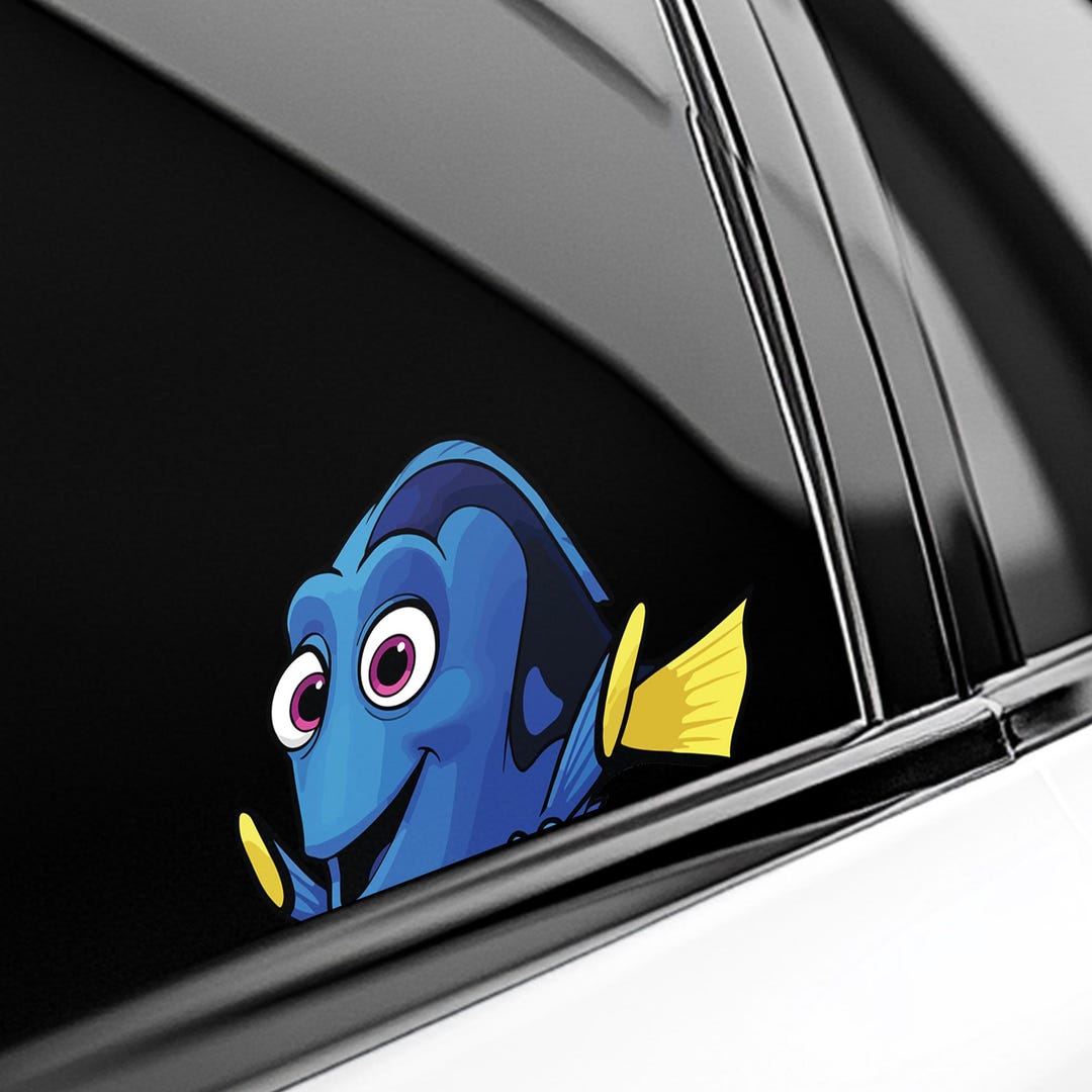 Dory Peeker Peeking Car Window Decals - Funny Bear Bumper Waterproof ...