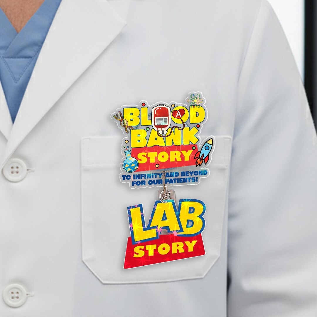 Blood Blank Lab Week 2026 Badge Reel, Lab Story, Badge Holder, Nurse ...