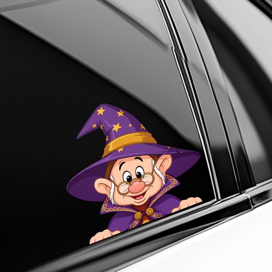Seven Dwarf Halloween Cosplay Peeker Sticker – Spooky Car Window Decal ...