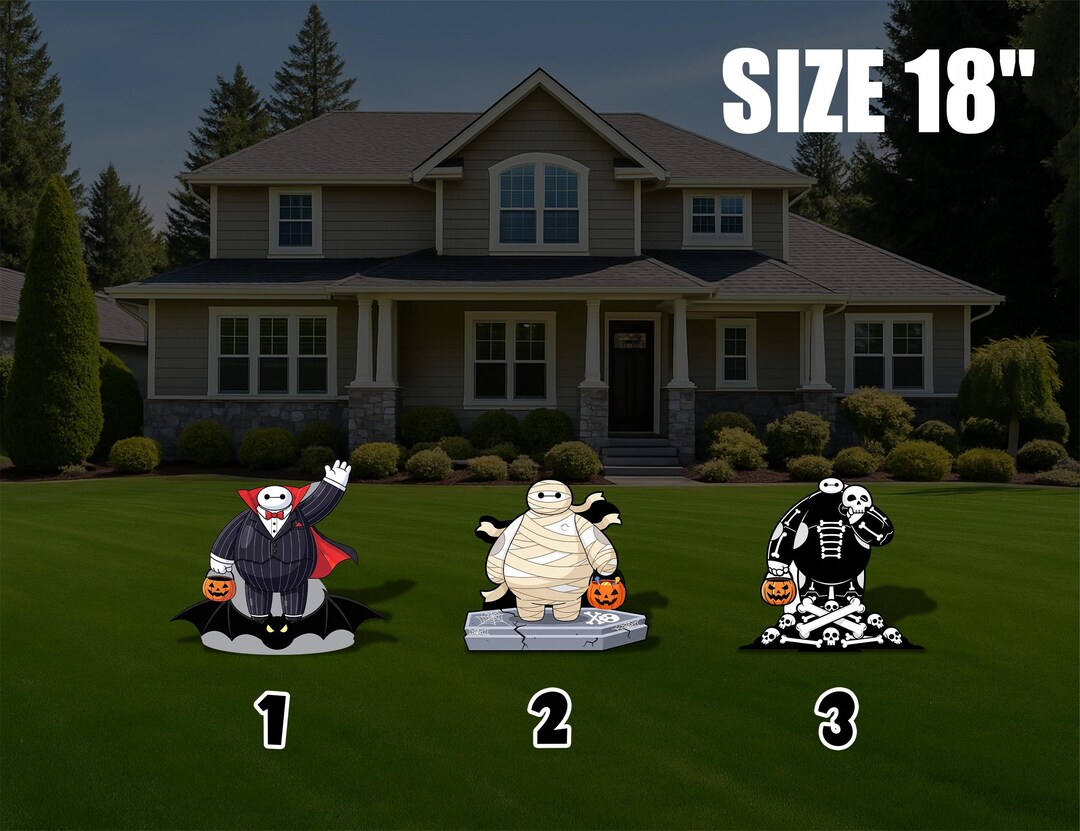 Disney Big Hero 6 Baymax Skeleton Halloween Yard Sign Cutout, Baymax ...