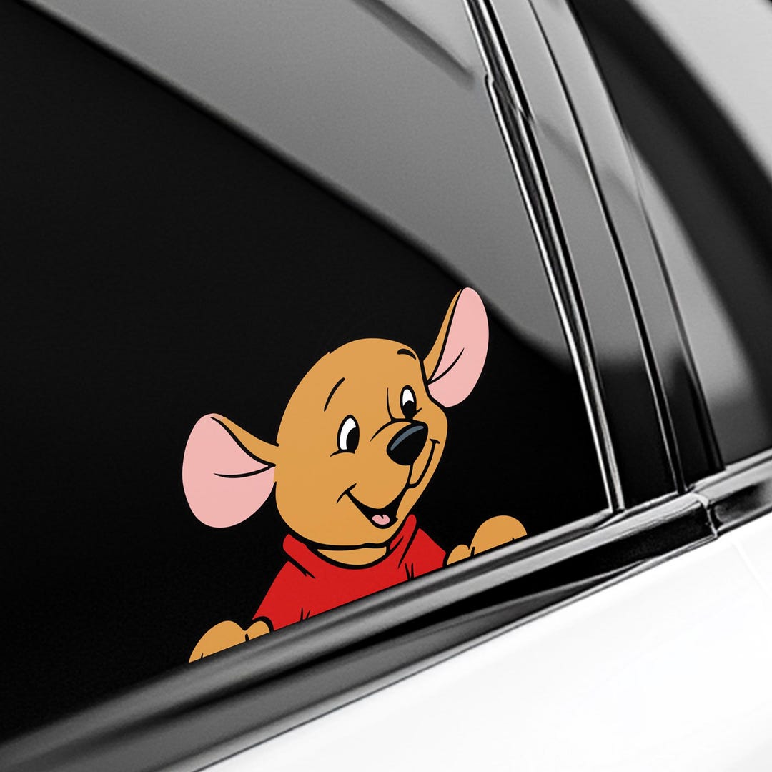 Roo Pooh Movie Peeker Peeking Car Window Decal - Bumper Waterproof ...