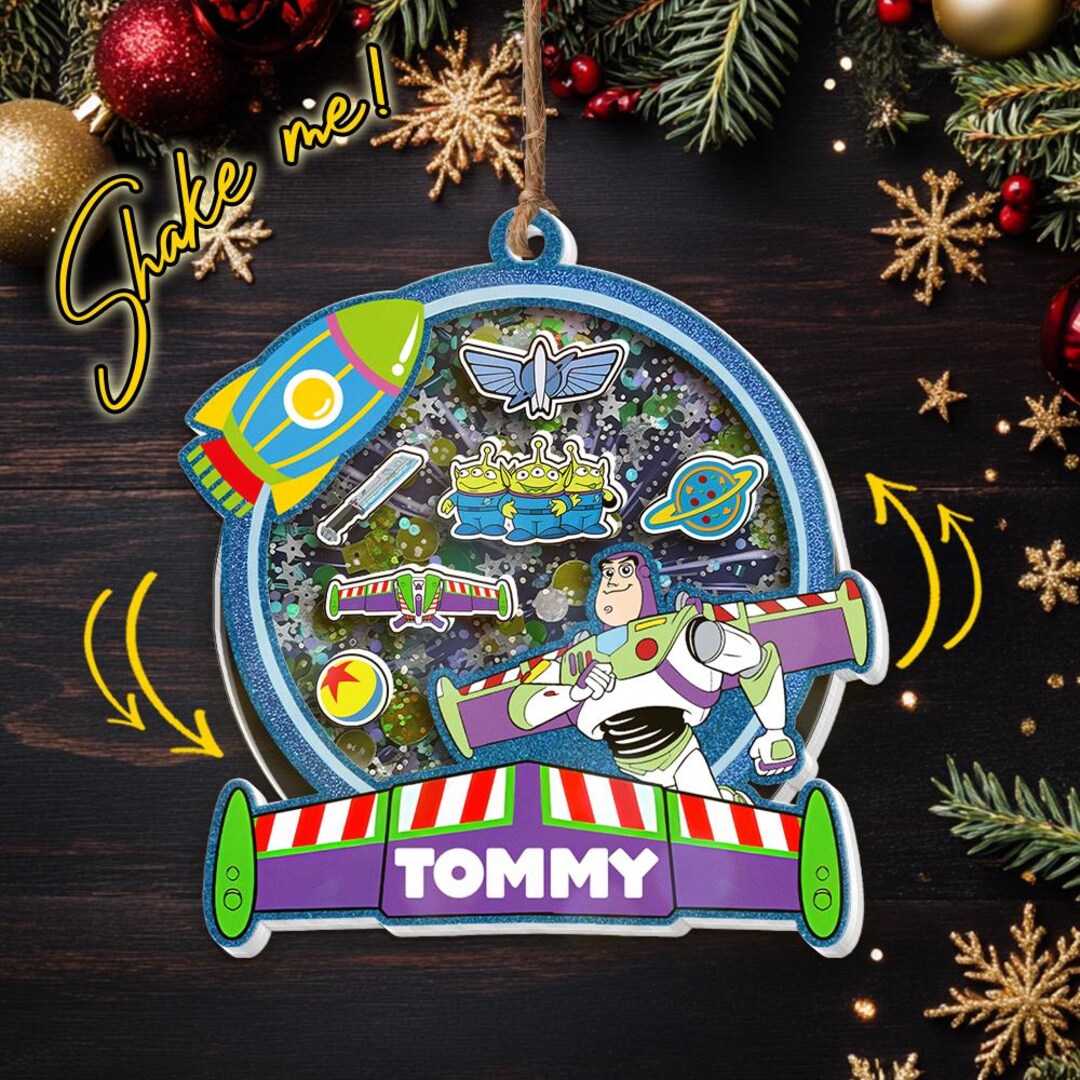 Personalized Toy Story Buzz Lightyear Christmas Ornament Shaker/buzz ...