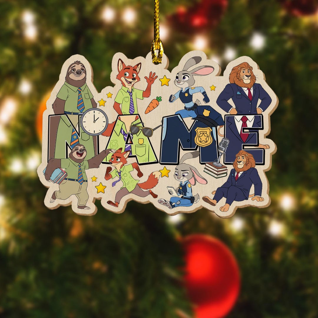 Personalized Disney Zootopia Christmas Ornament, Zootopia 2025 Xmas ...