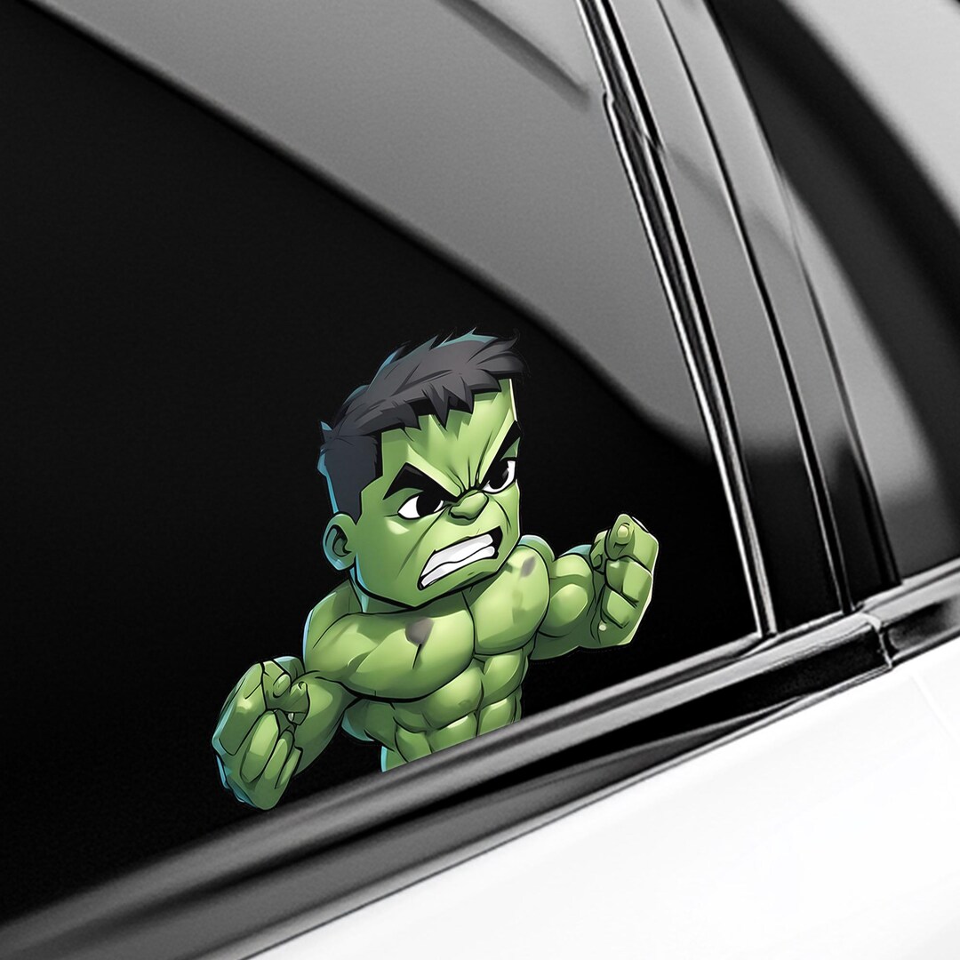 Hulk Peeker Peeking Car Window Decals - Bumper Vinyl Stickers ...