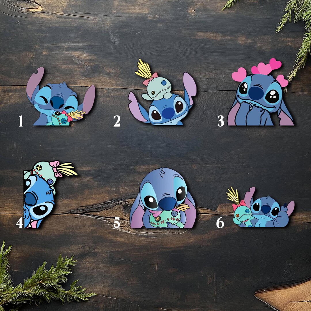Stitch Peekapoo Peeker Peeking Car Window Decals - Tropical Bumper ...