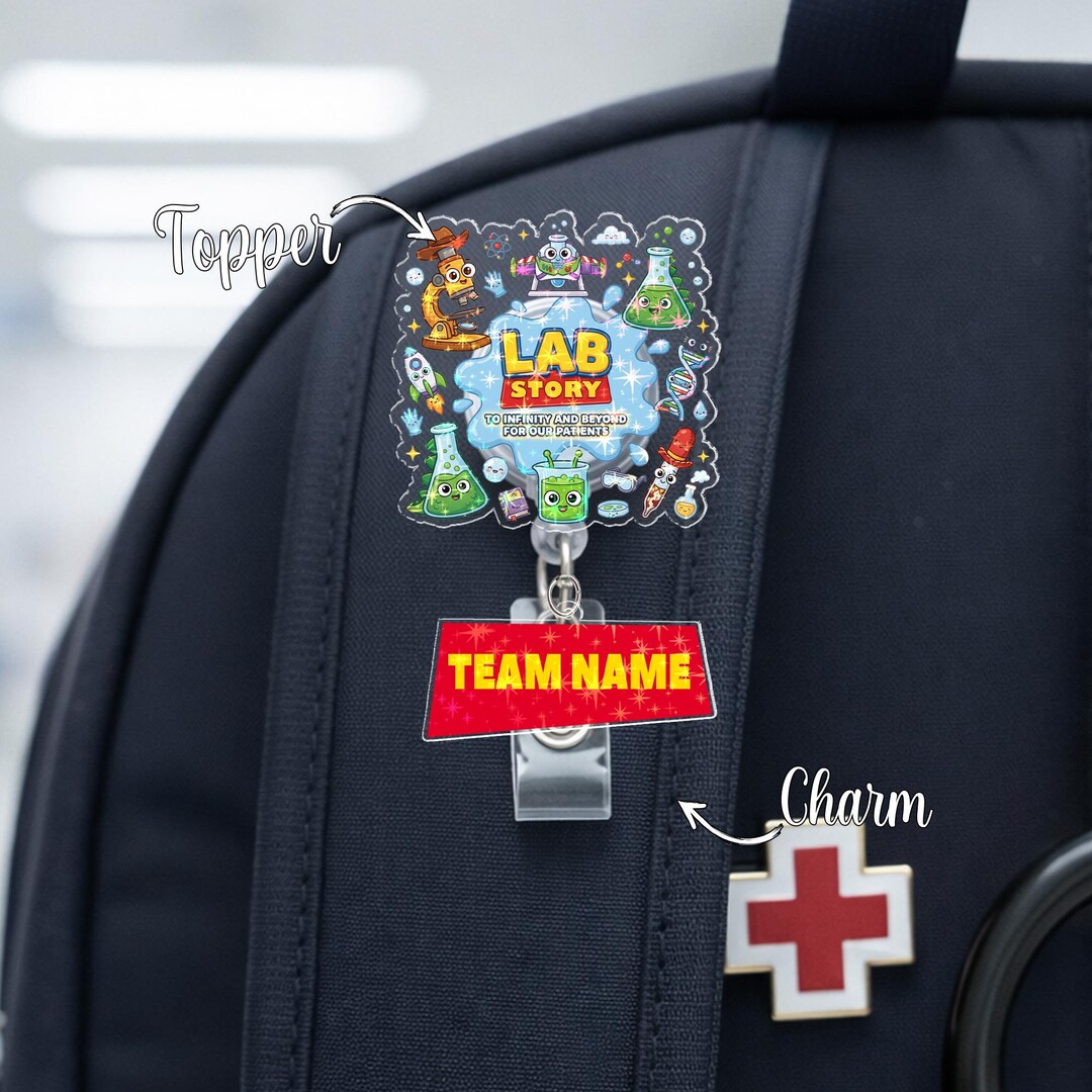 Lab Week 2026 Badge Reel, Lab Story, Badge Holder, Nurse Badge Reel ...