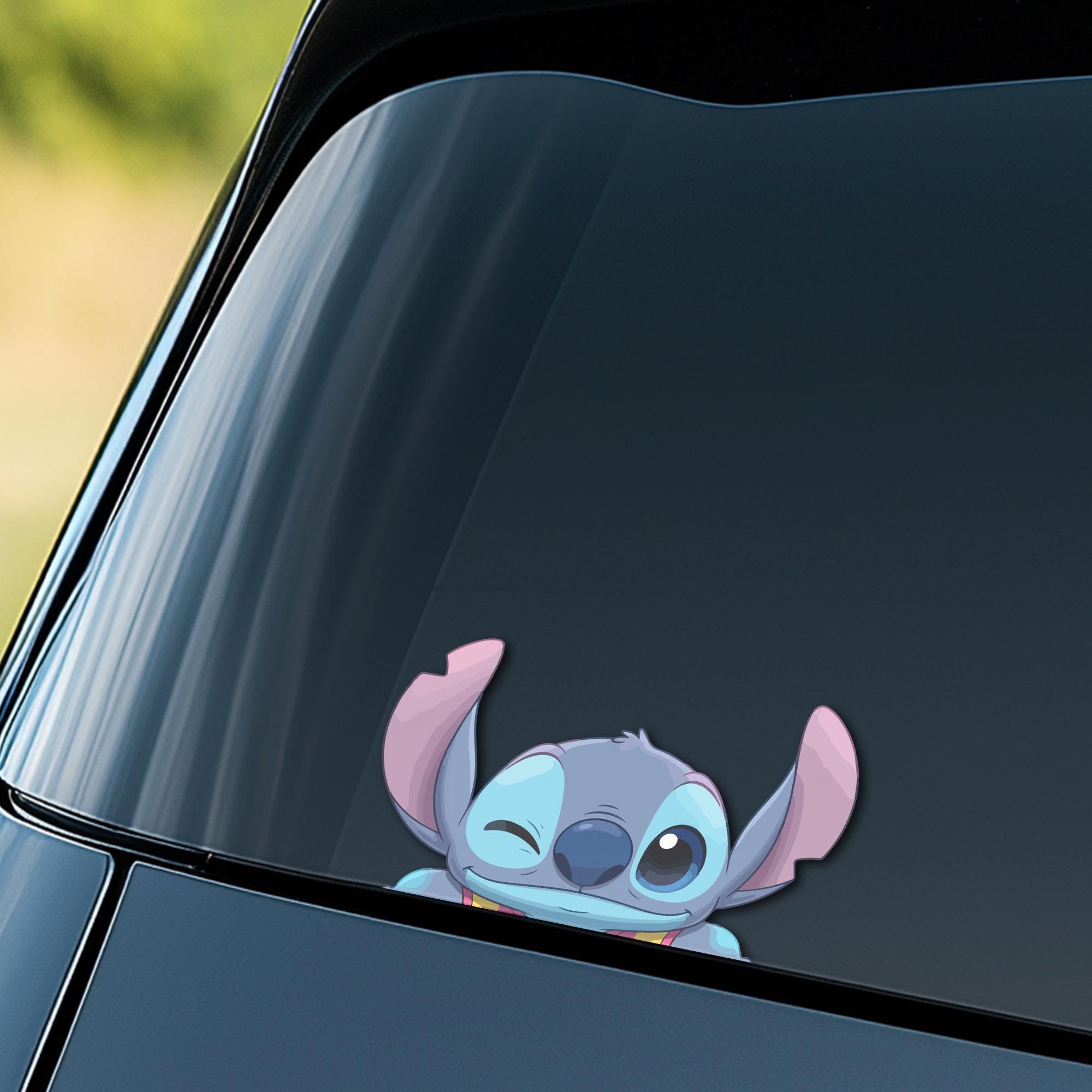 Stitch and Angel Peeker Peeking Car Window Decals - Funny Bumper ...