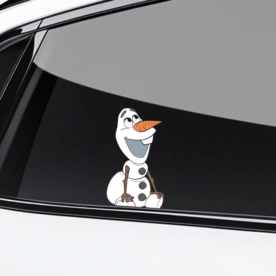 Frozen Olaf Peekaboo Peeker Peeking Car Window Decal - Bumper ...