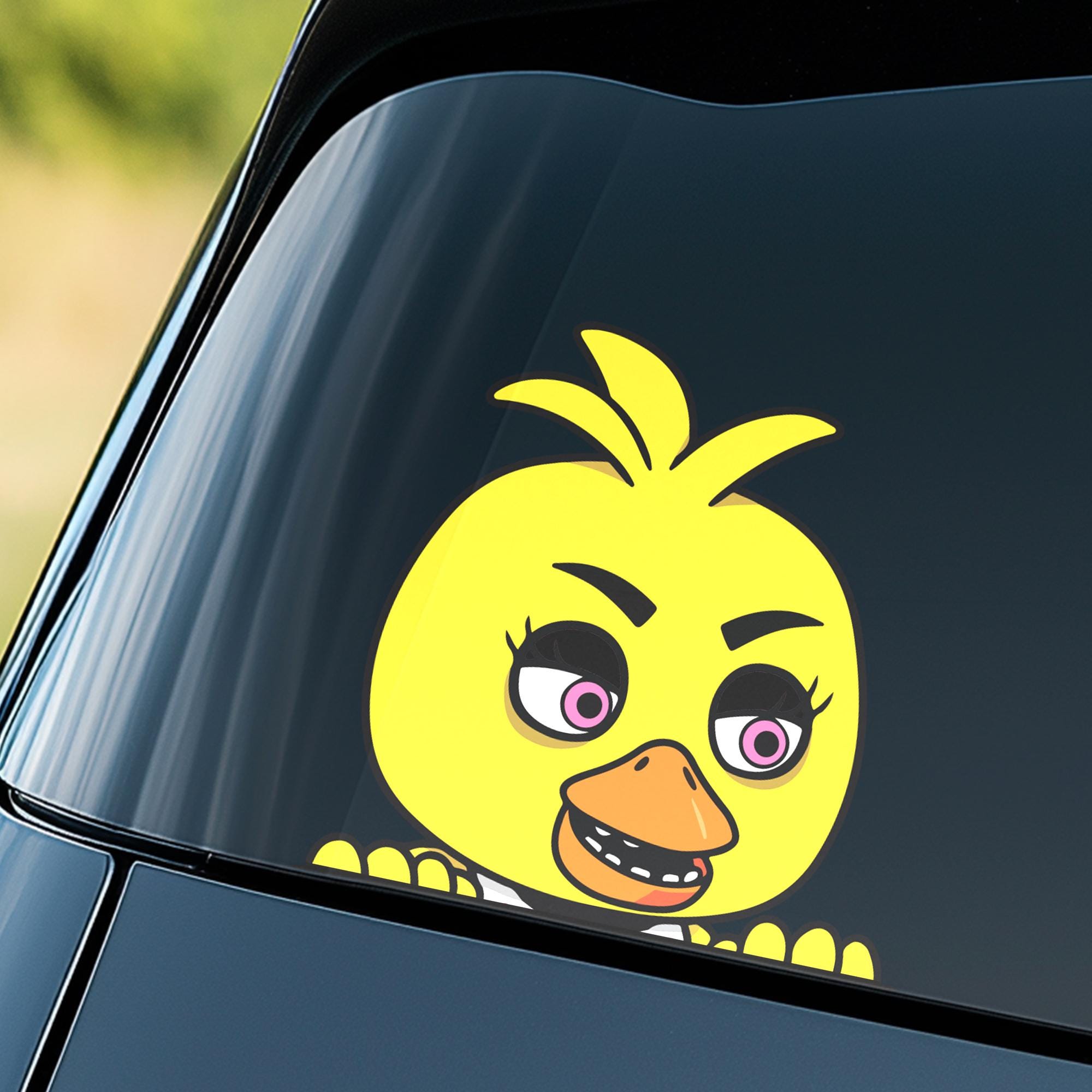 Toy Chica Style Peeker Peeking Car Window Decals - Funny Bear Bumper ...