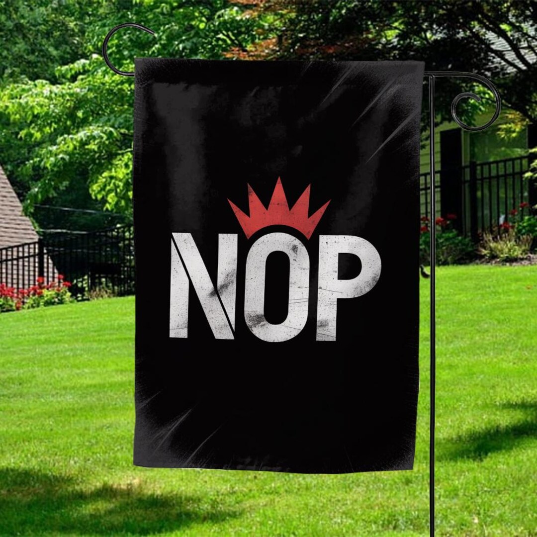 Trump NO Kings Day Parade Garden Flag, NOPE Trump Clown Crown Flag ...