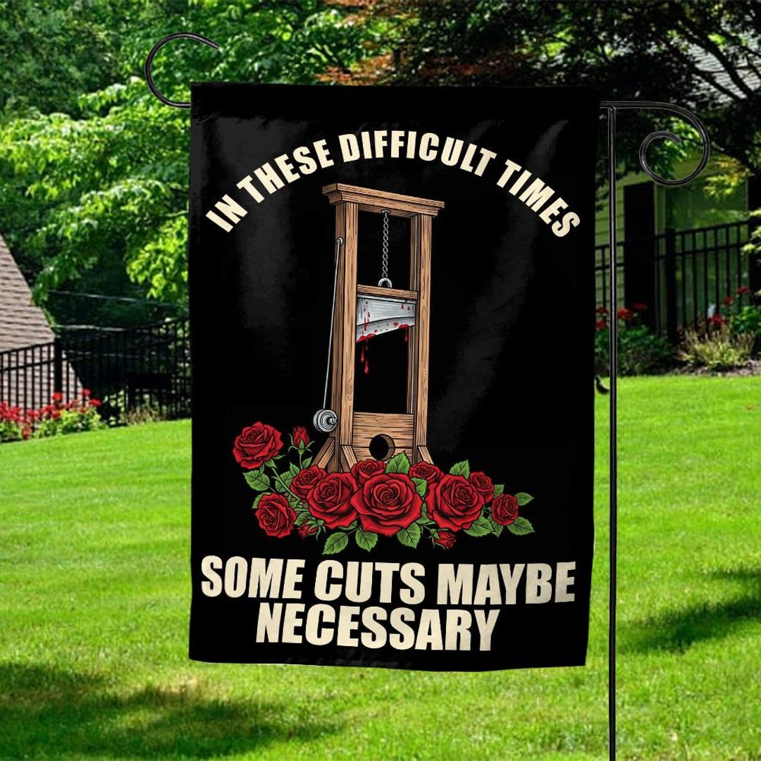 French Revolution Guillotine Garden Flag, Anti Capitalism Social ...