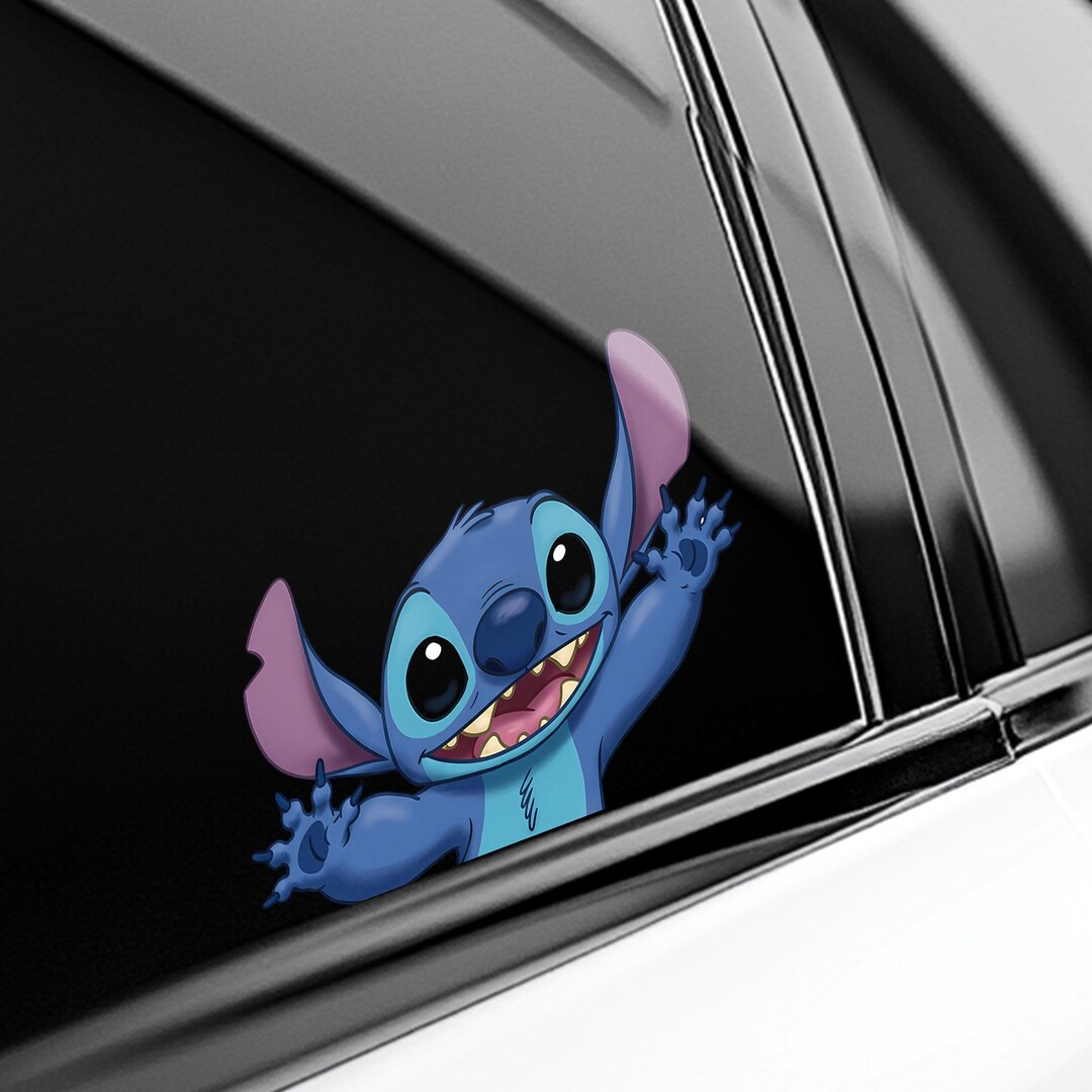 Funny Stitch Peeker Peeking Car Window Decals - Bumper Waterproof Vinyl ...