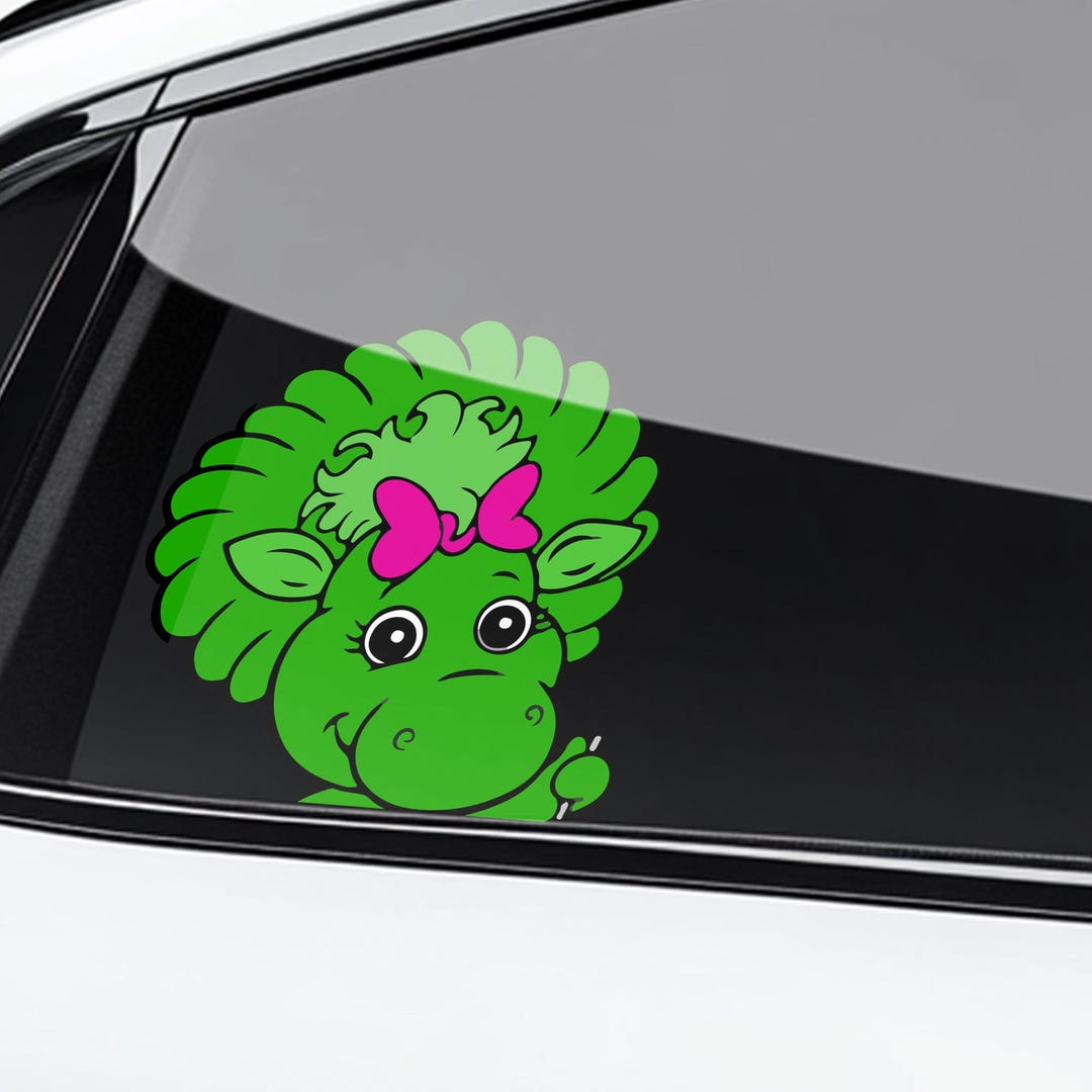 Barney and Friends Peeker Sticker, Peeking Car Window Decals - Bumper ...