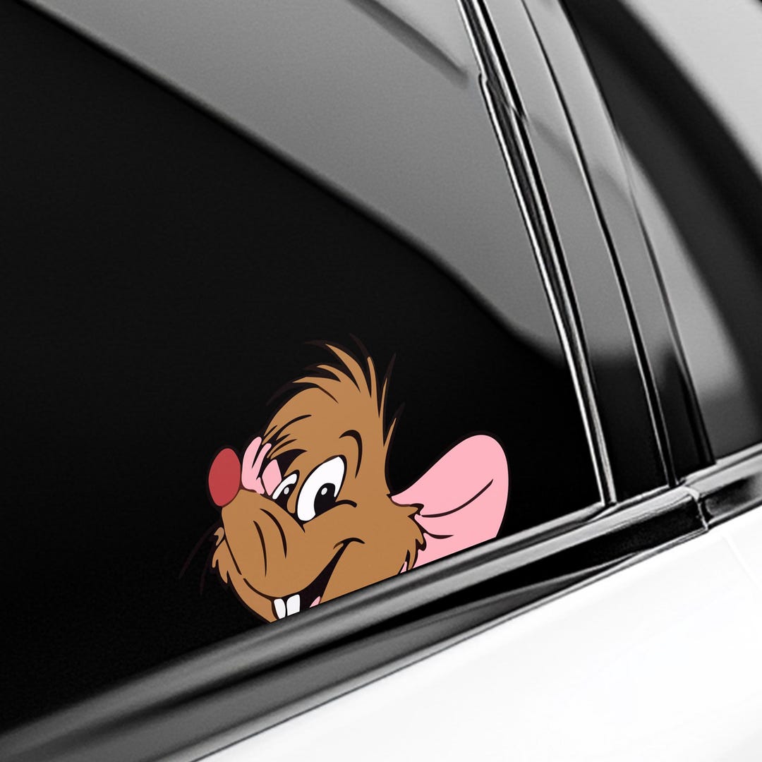 Jaq Jaq and Gus Gus Peeker Peeking Car Window Decals - Funny Bumper ...