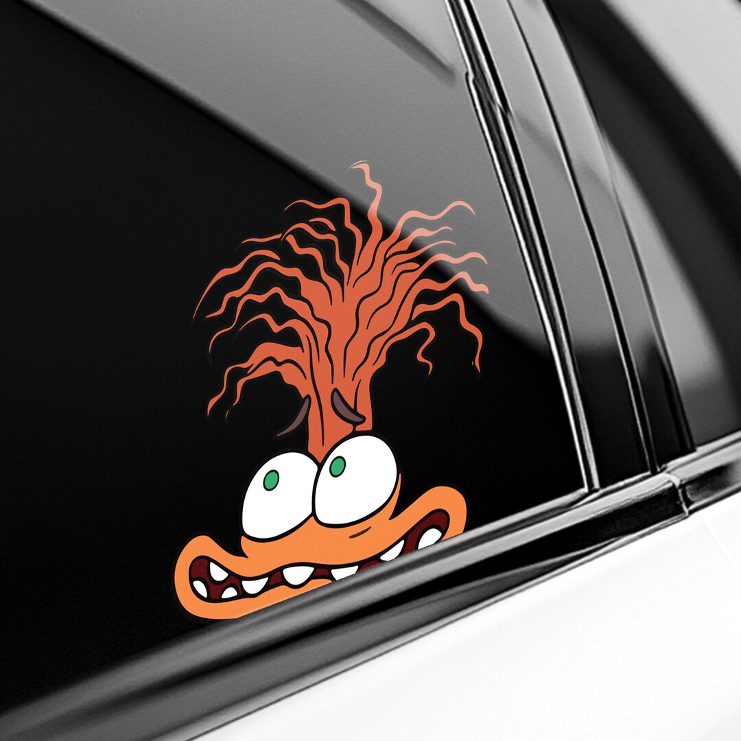 Anxiety Peeker Peeking Car Window Decals - Funny Bumper Waterproof ...
