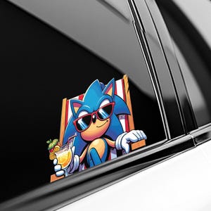 Sonic Shadow Summer Vibes Peeker Peeking Car Window Decals - Bumper ...