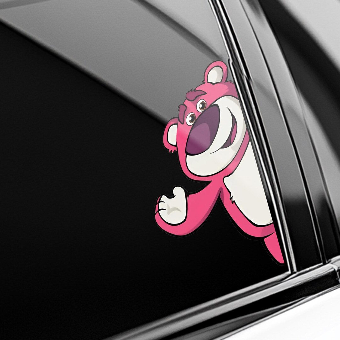 Lotso Bear Peeker Peeking Car Window Decals - Bumper Waterproof Vinyl ...