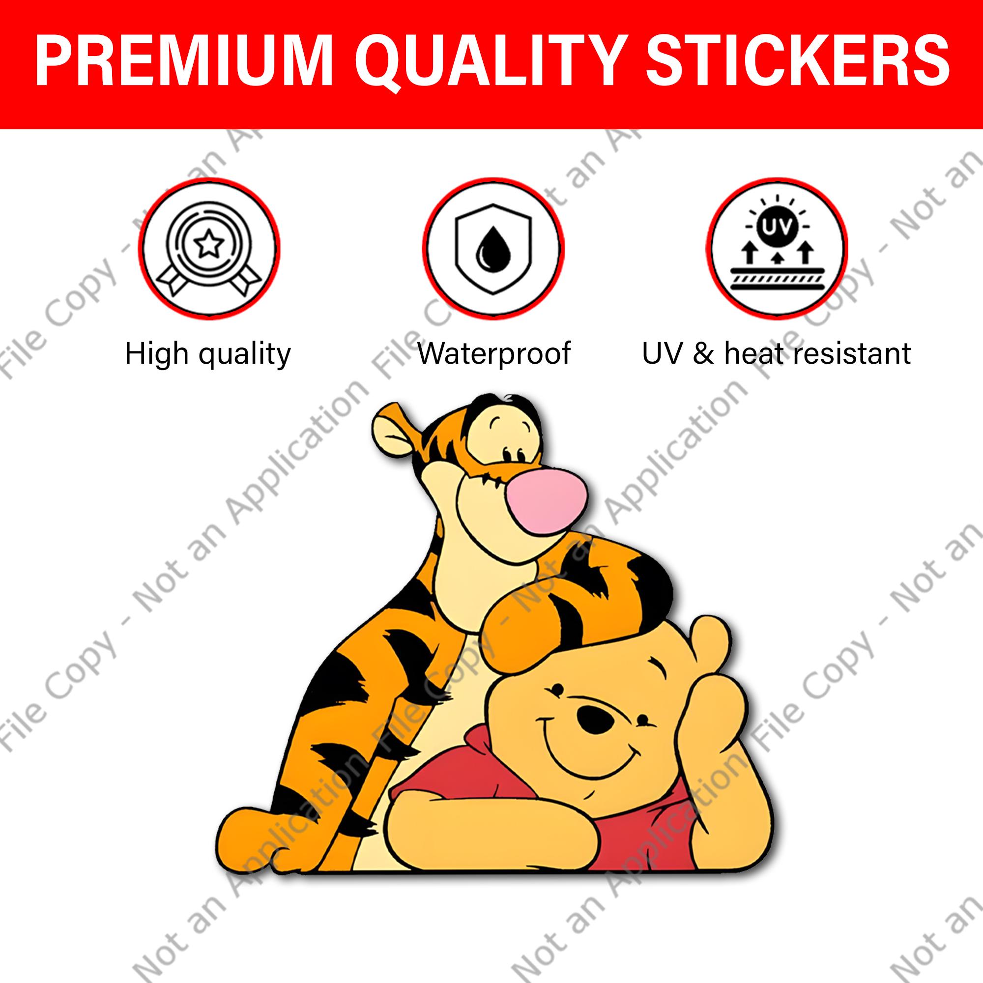 Tigger and Pooh Peeker Peeking Car Window Decal - Bumper Waterproof ...