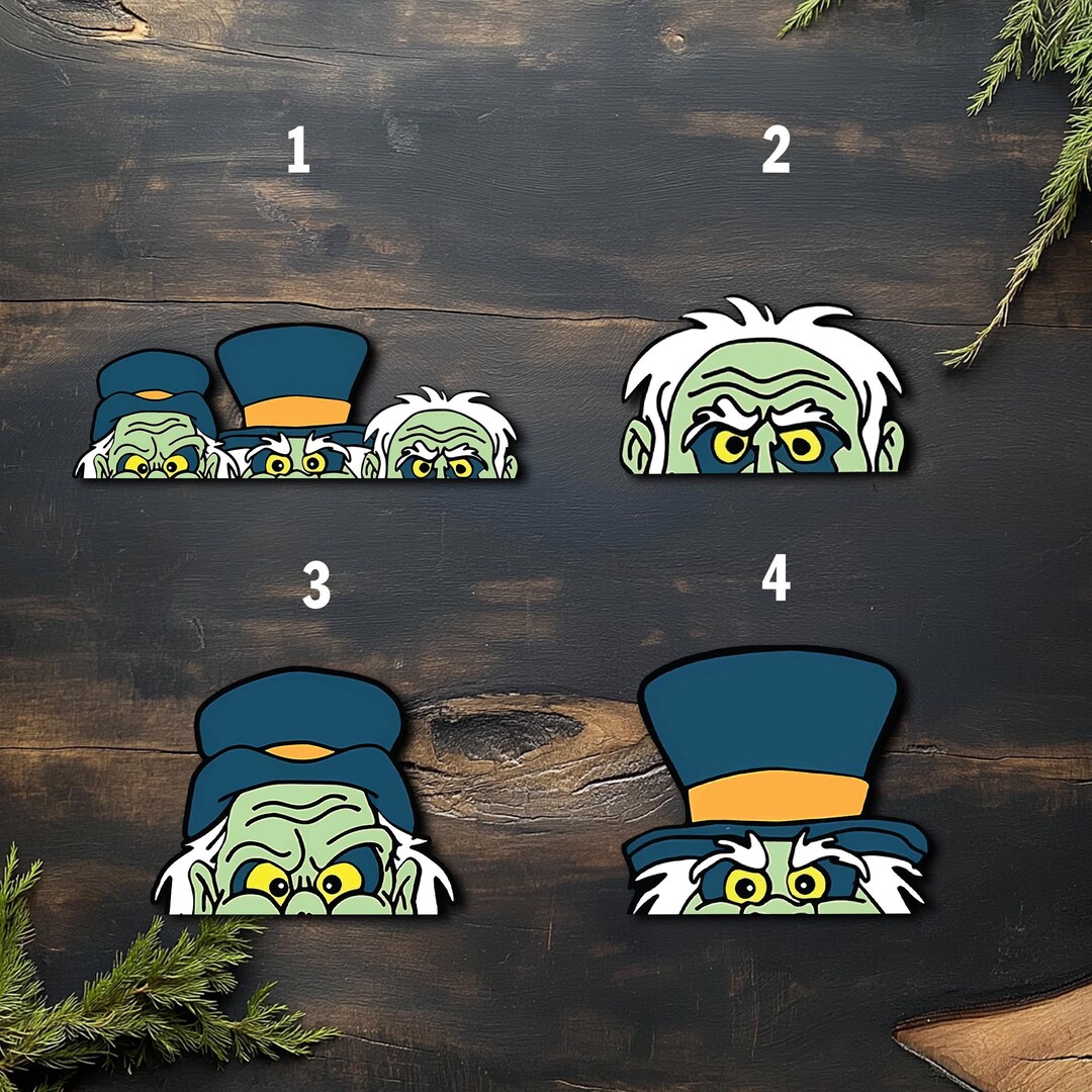 Hitchhiking Ghosts Peeker Peeking Car Window Decals - Funny Bear Bumper ...