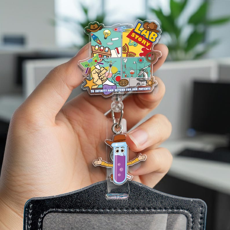 Lab Week 2026 Toy Story Badge Reel, Lab Story Disney Pixar ID Holder ...
