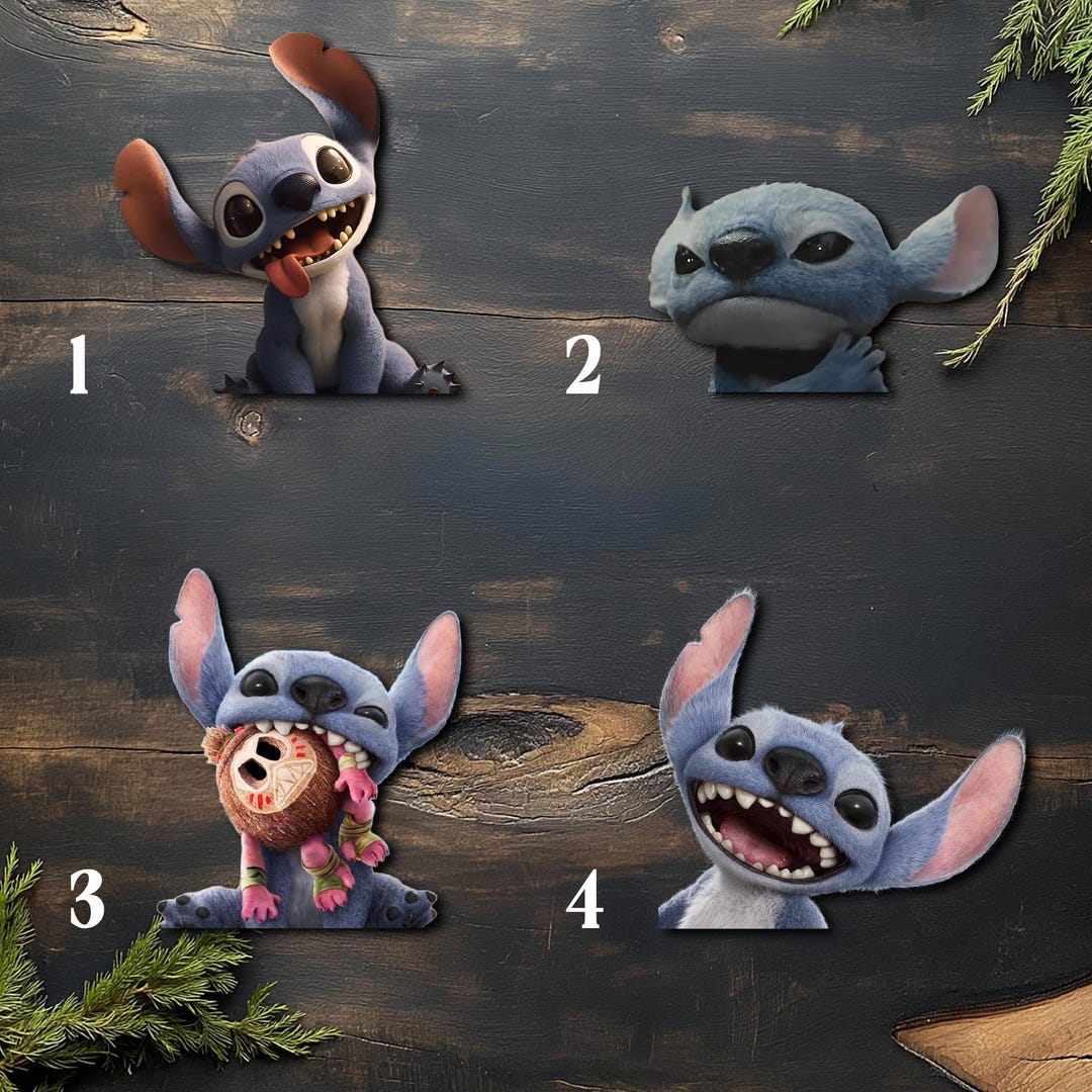 Lilo Stitch 2025 Peeker Peeking Sticker Car Decals Waterproof ...